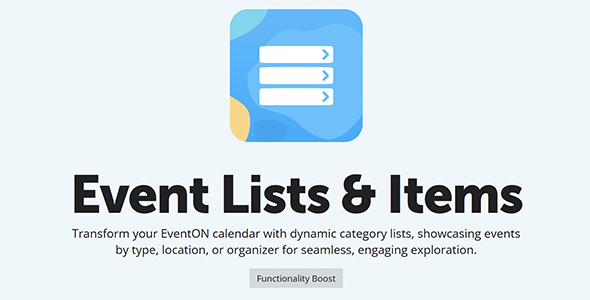 Buy EventOn Lists and Items Add-on: Just $10